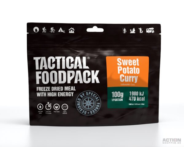 Tactical Foodpack Sødkartofler med karry 100g finder du hos ...